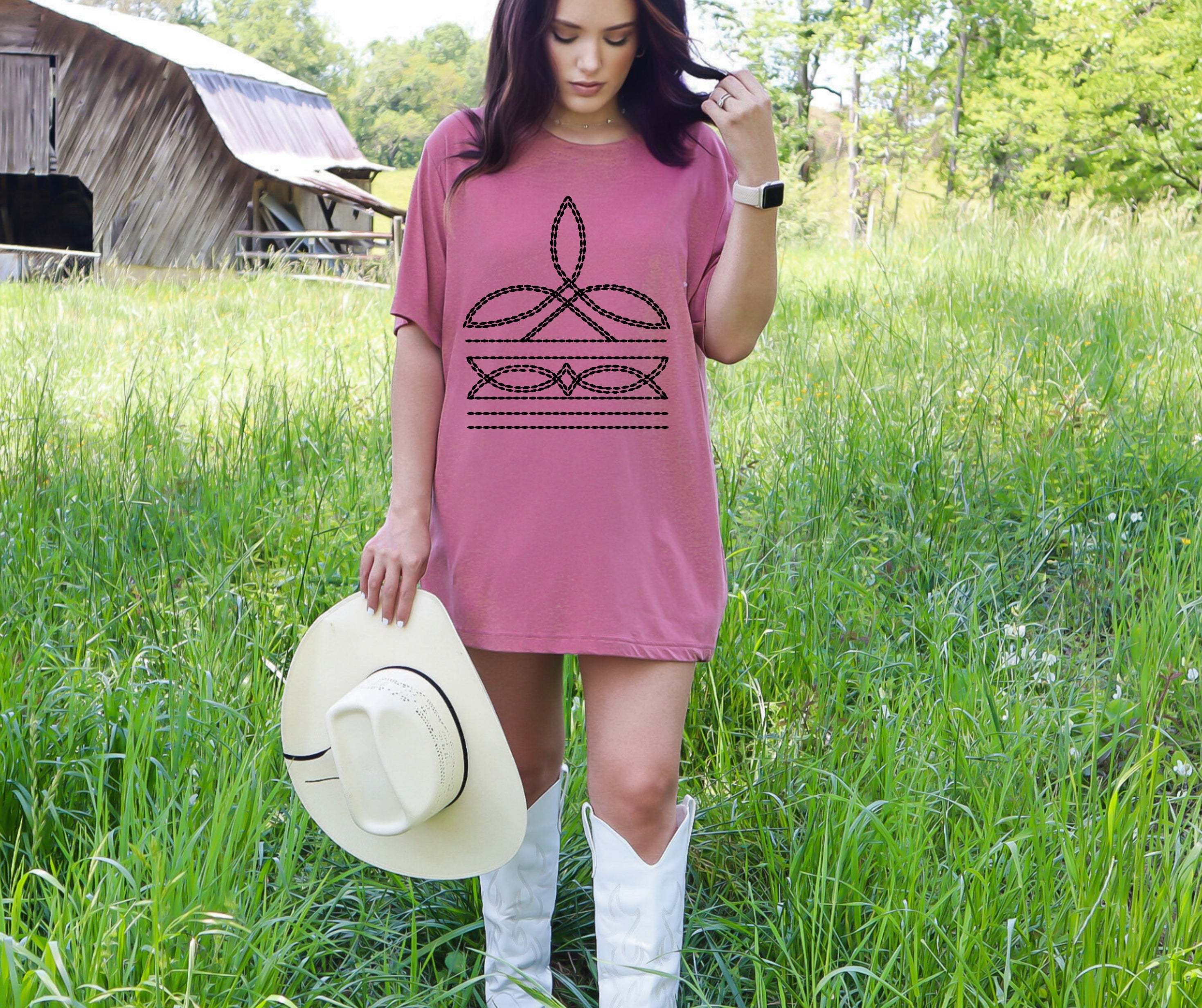 Boot stich black – Rough Cut DTF by Jolly Cow Shop